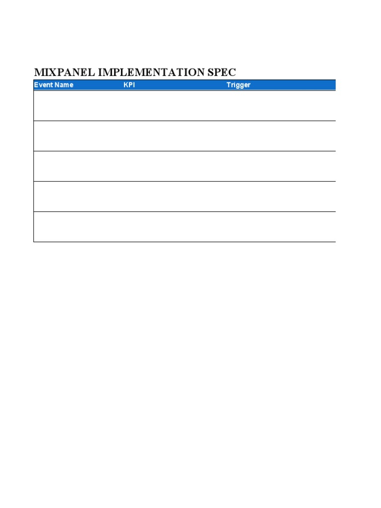 Mixpanel Implementation Specification | PDF
