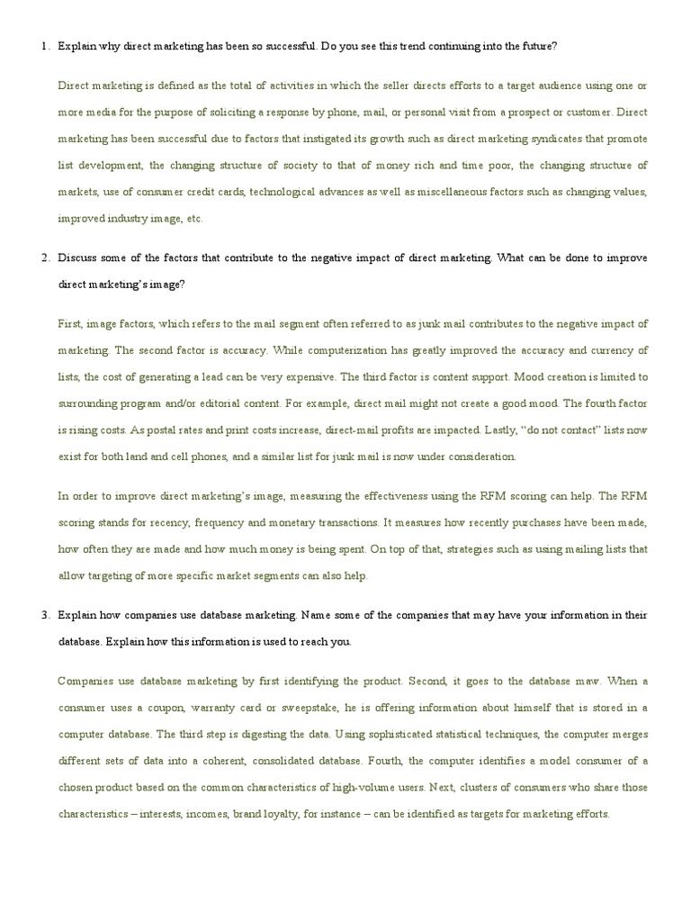 IMC Final Exam Revision Questions STUDENT VERSION | PDF | Advertising ...