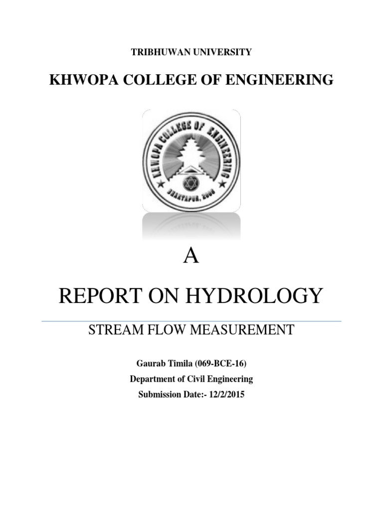 Stream Flow Measurement Sample Report 069BCE16 | PDF | Hydrology | Water