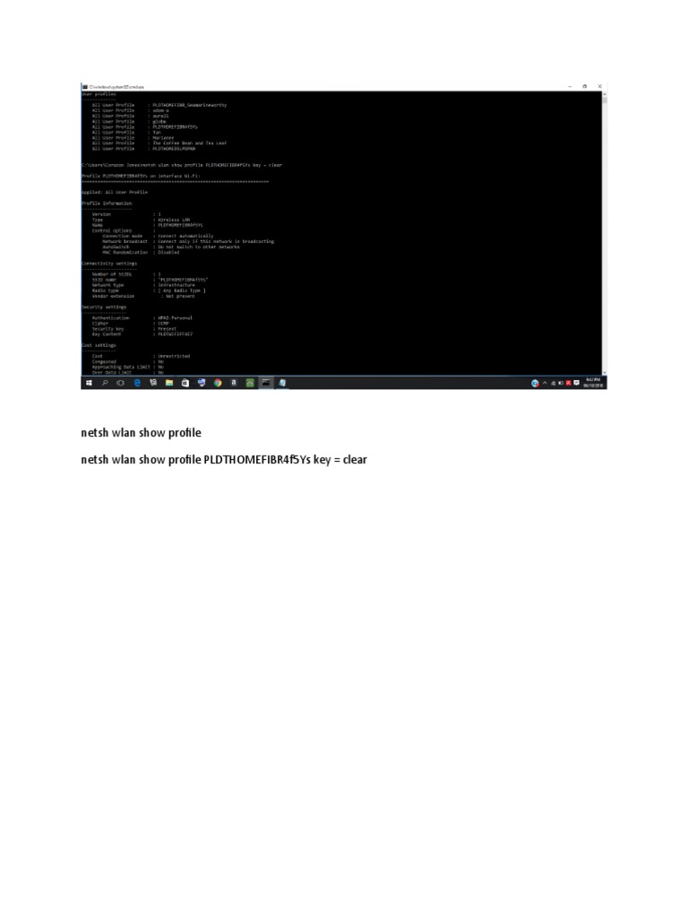 Netsh Wlan Show Profile Netsh Wlan Show Profile PLDTHOMEFIBR4f5Ys Key ...