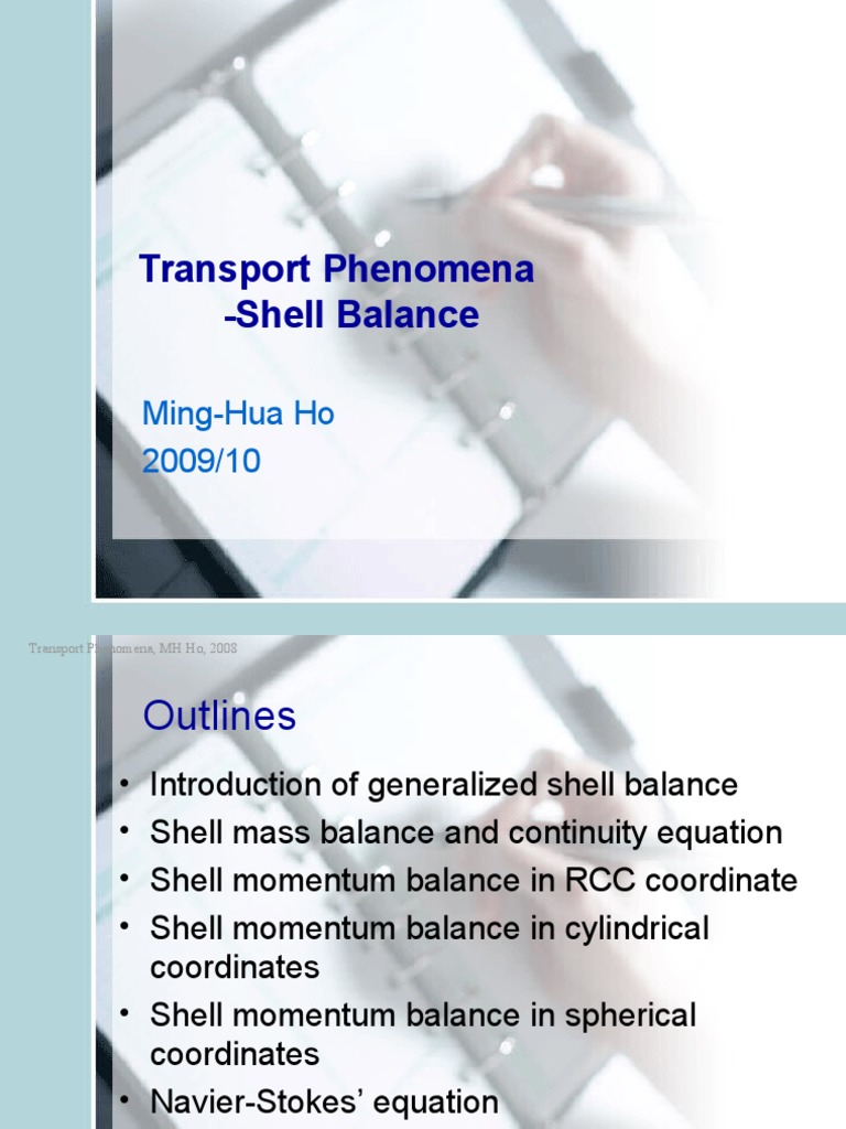 Shell Balance in Transport Phenomena | PDF | Transport Phenomena ...
