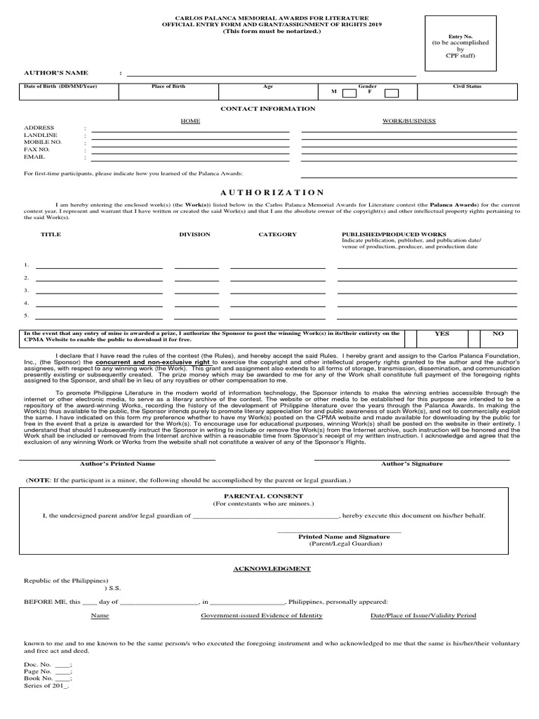 Authorization: (This Form Must Be Notarized.) | PDF | Internet | Justice