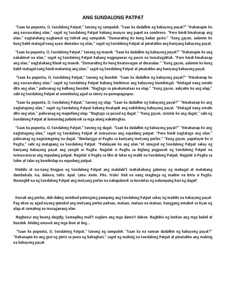 Ang Sundalong Patpat | PDF