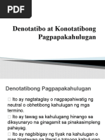 Denotatibo at Konotatibong Pagpapakahulugan | PDF