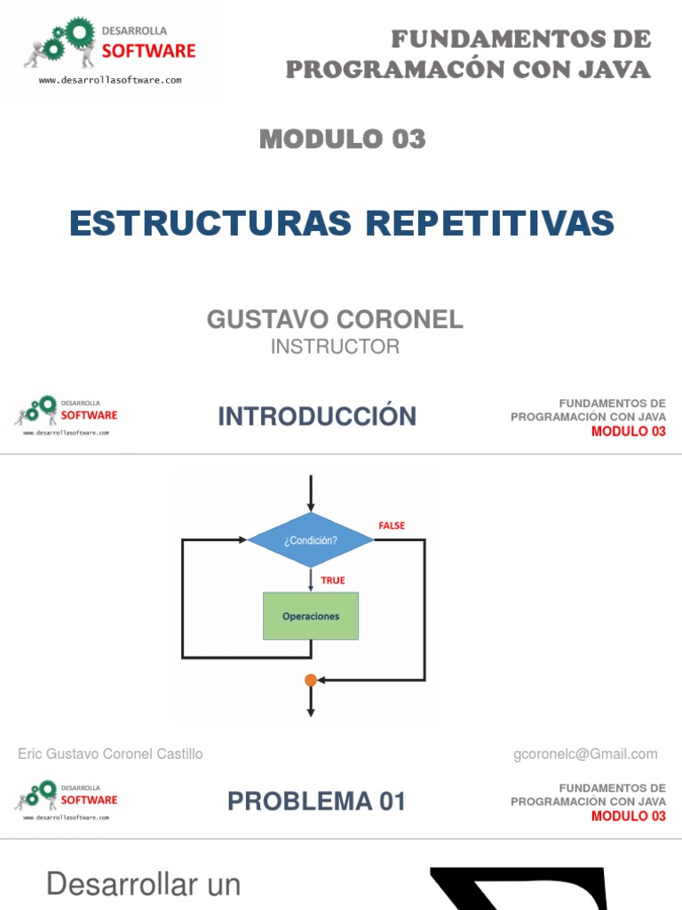 Estructuras Repetitivas en Java | PDF | División (Matemáticas) | Álgebra abstracta