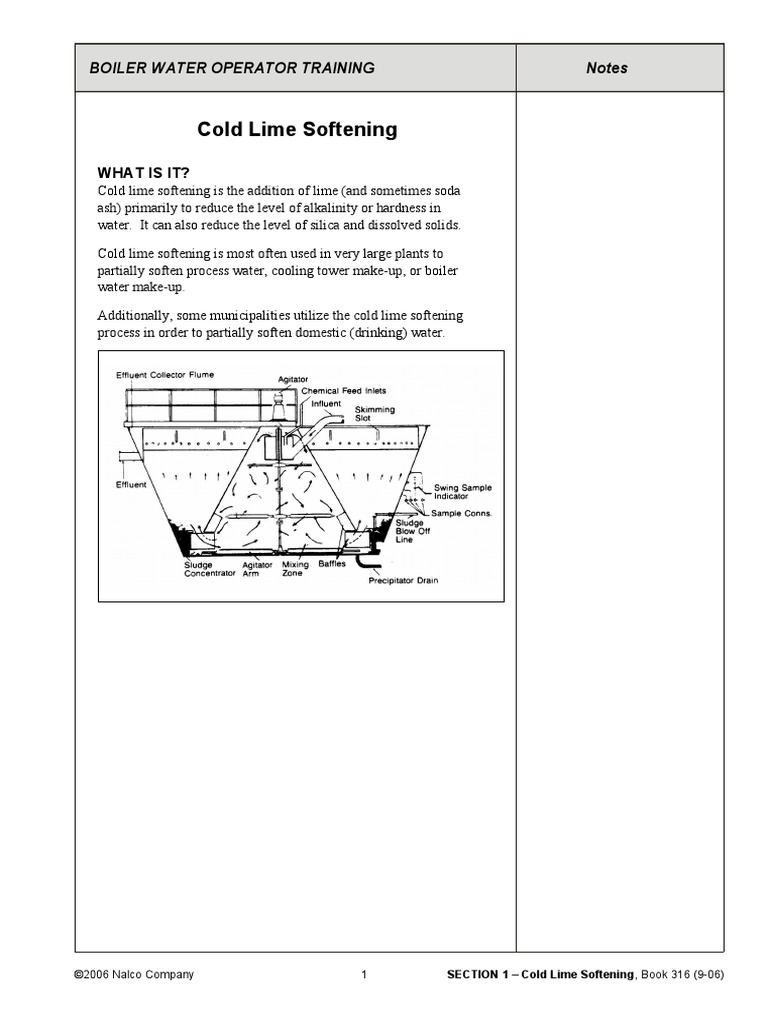 Section 01 Cold Lime Softening | PDF | Sodium Carbonate | Calcium