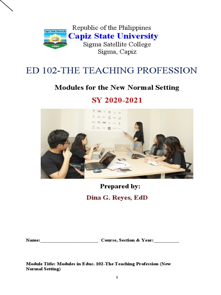 On Line Module The Teaching Profession | PDF | Mentorship | Teachers