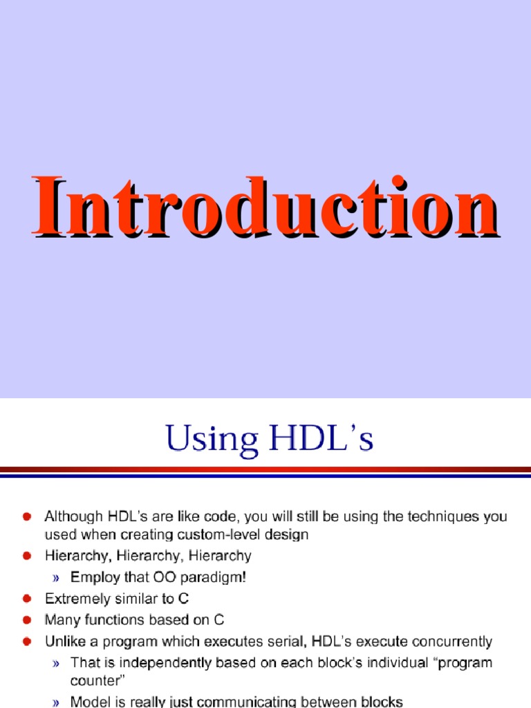001 Verilog Intro Pdf Hardware Description Language Vhdl