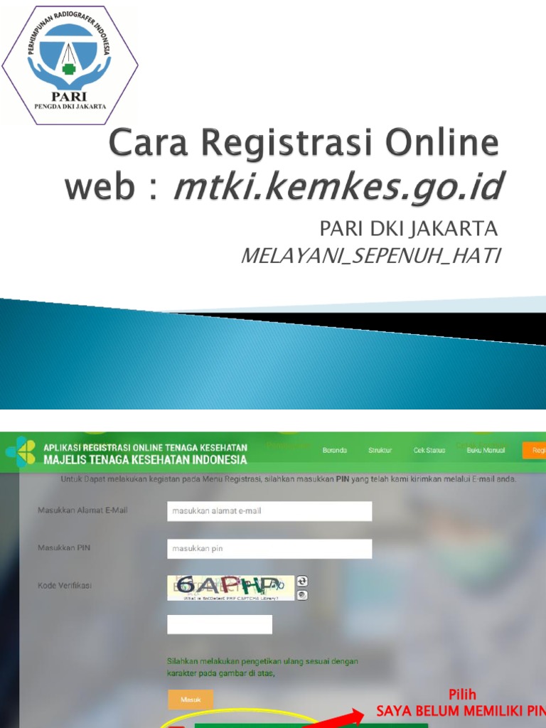 Cara Registrasi Online MTKP | PDF