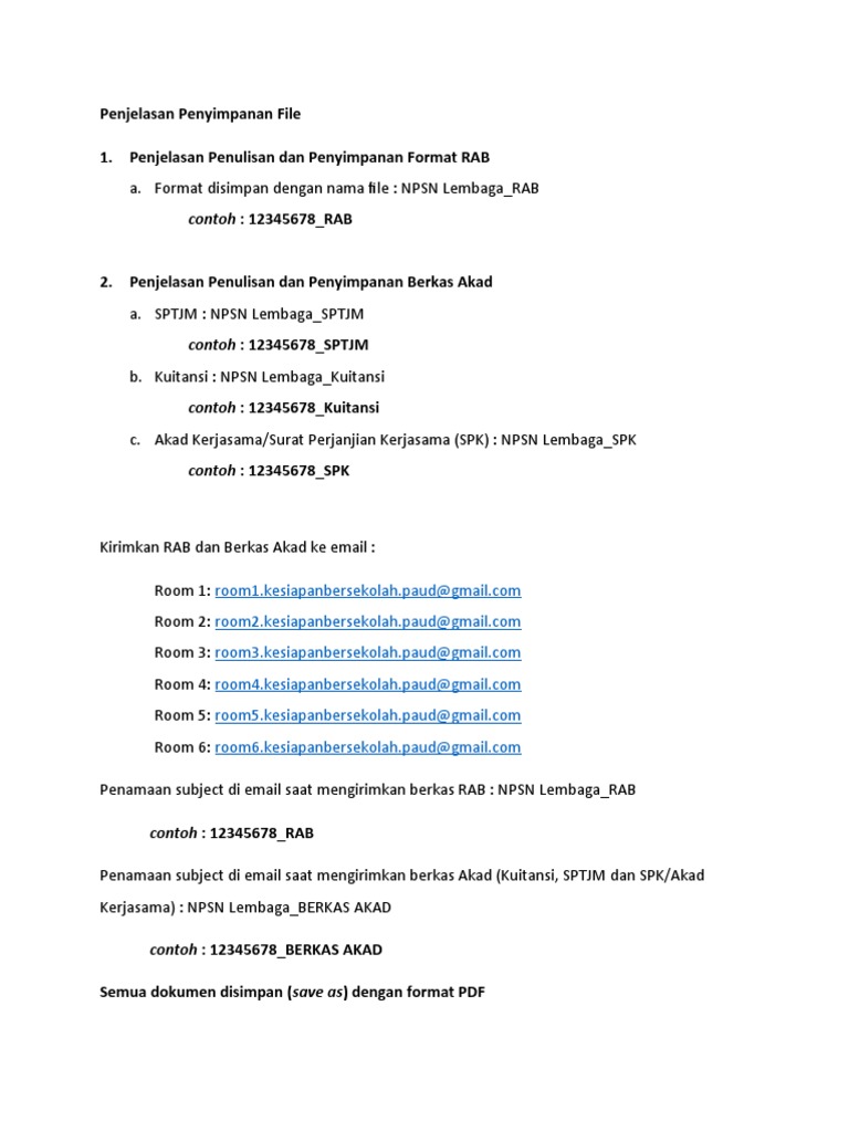 Panduan Cara Penamaan File Dokumen | PDF