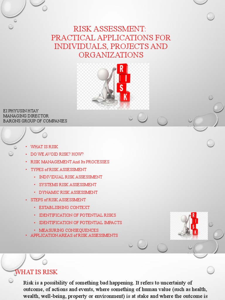 Risk Assessment - Practical Applications For Individuals, Projects and ...