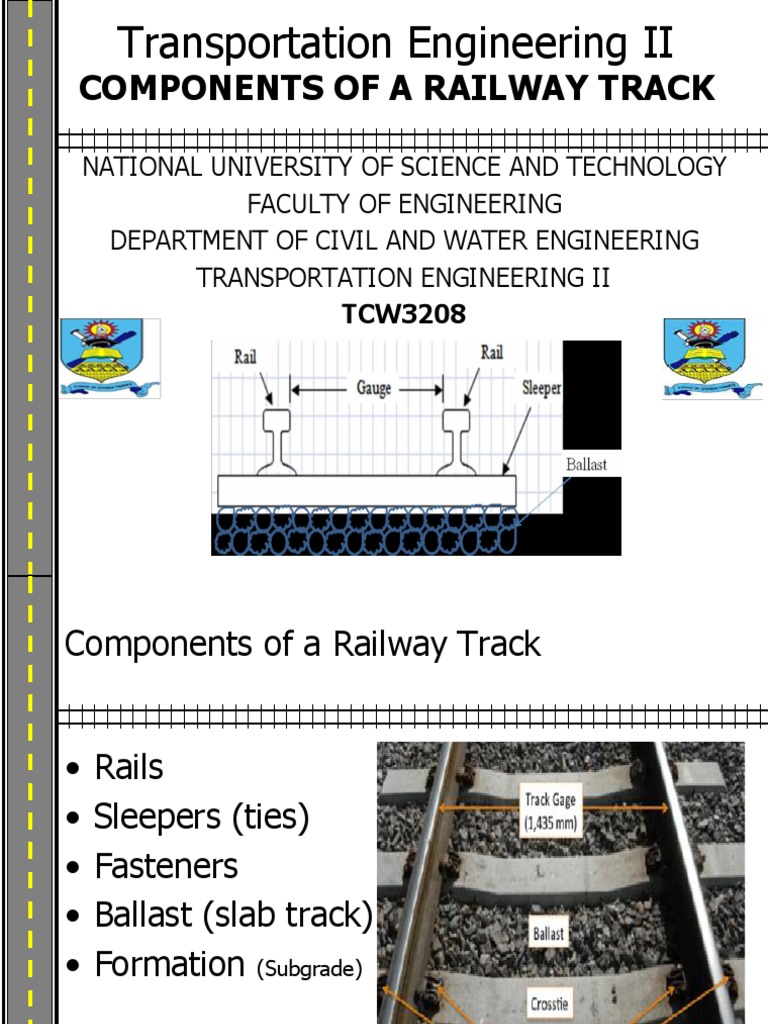 Components of A Railway Track | PDF | Track (Rail Transport) | Rail ...
