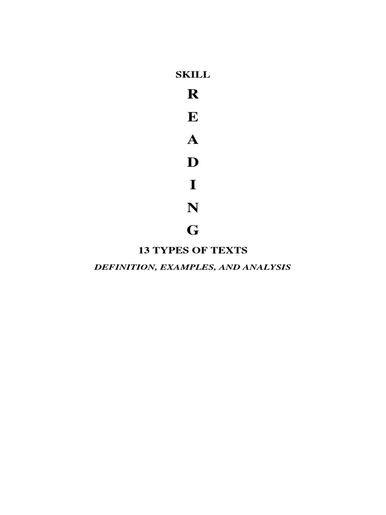 13 Basic Types of Texts in English Full | PDF | Rain | Fax