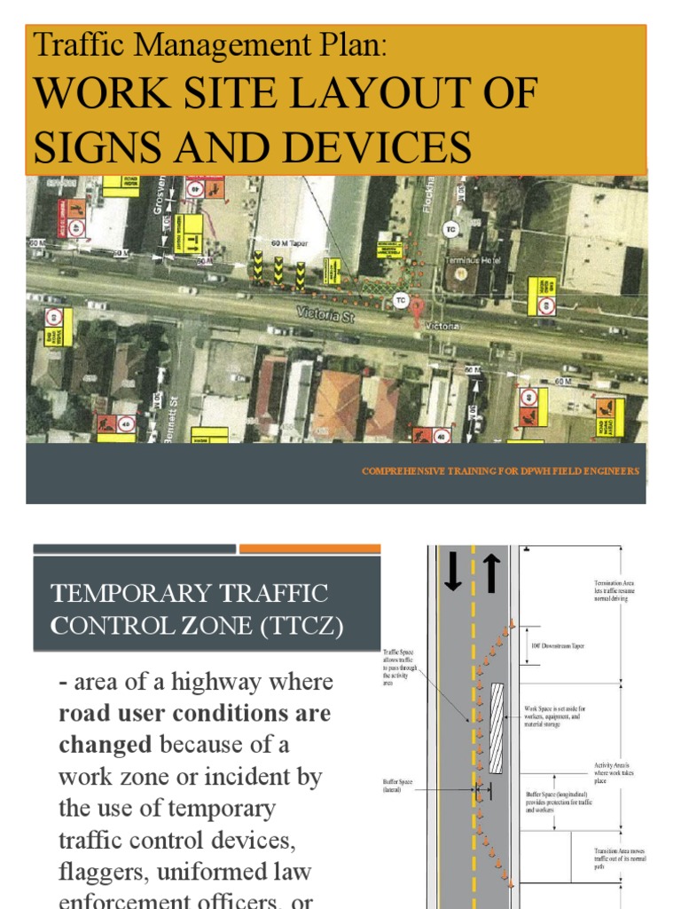 3.3 Worksite Layout of Signages and Devices | PDF | Traffic | Road