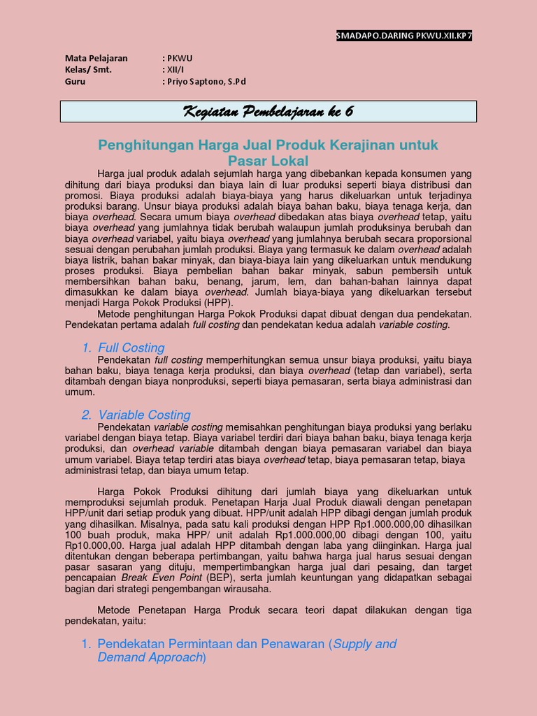 Smadapo - Daring Pkwu - Xii.kp7 | PDF