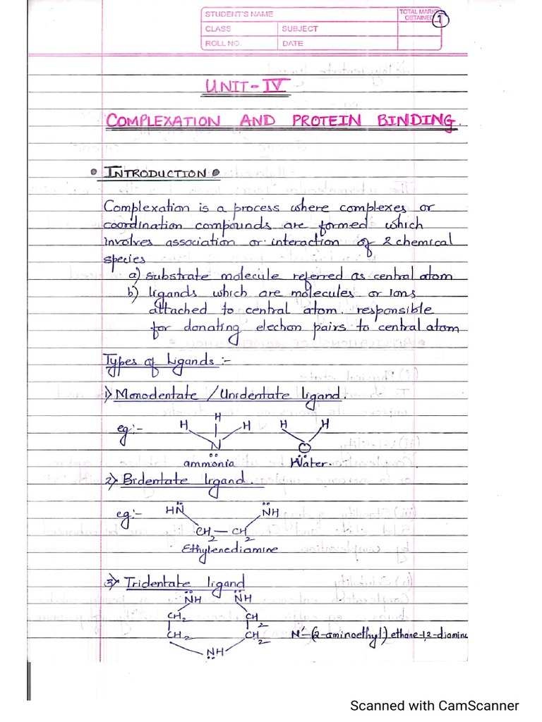 UNIT IV - Complexation and Protein Binding PDF | PDF
