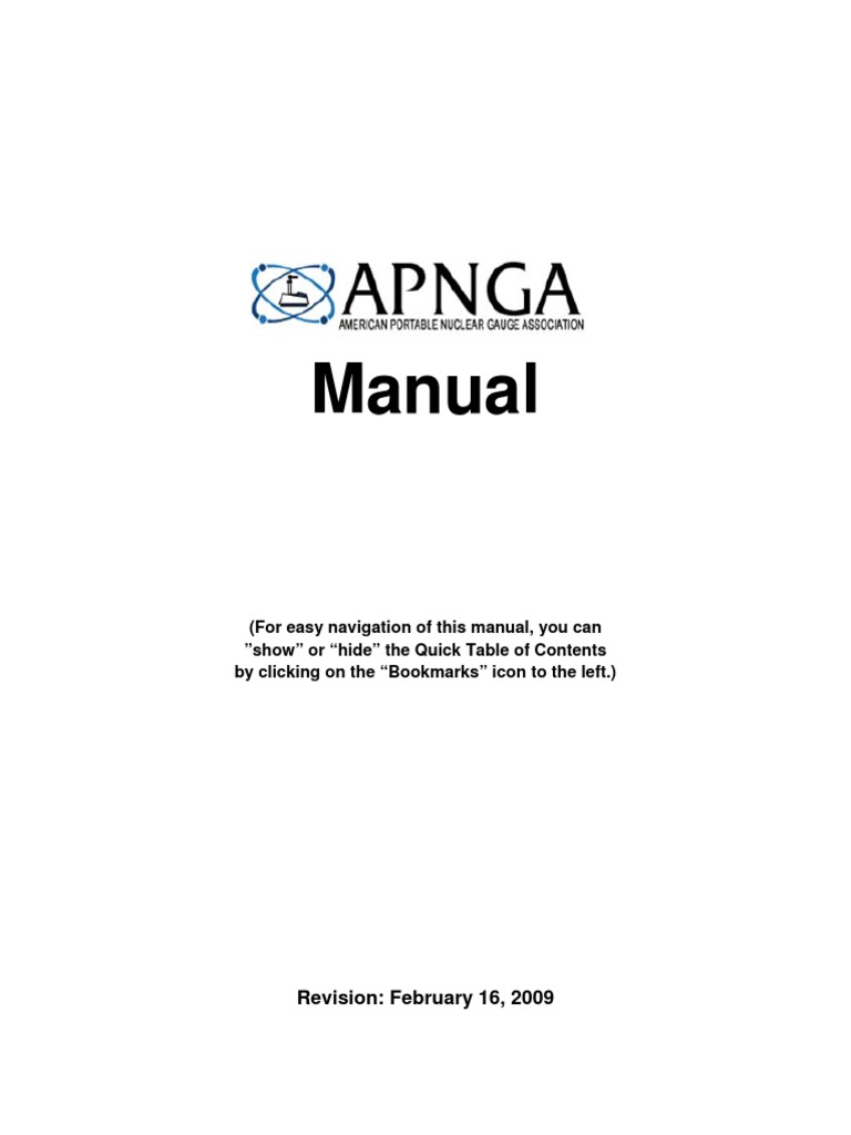 Apnga Training Manual PDF | Download Free PDF | Ionizing Radiation ...
