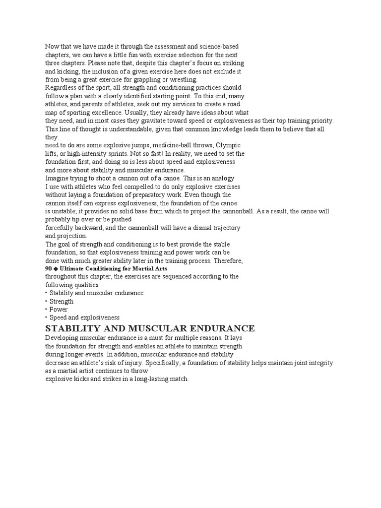 Stability and Muscular Endurance: Ultimate Conditioning For Martial ...