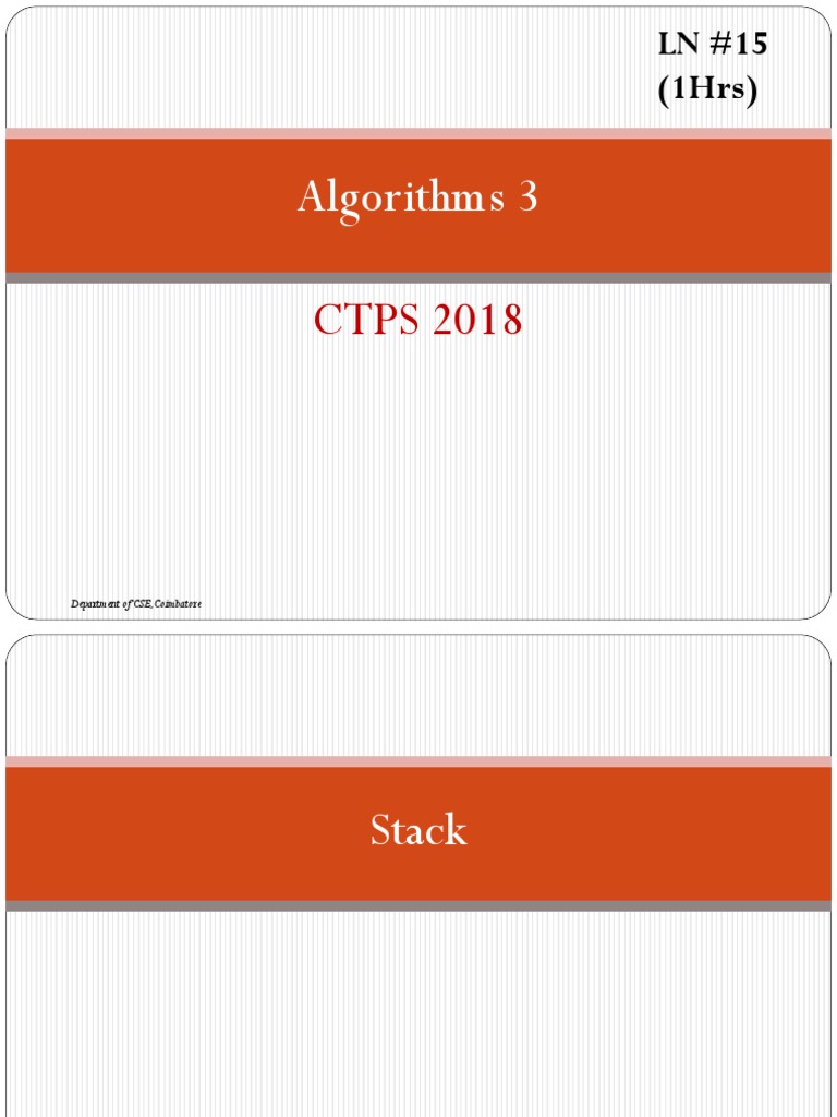 Algorithms 3: CTPS 2018 | PDF | Queue (Abstract Data Type) | Data Model