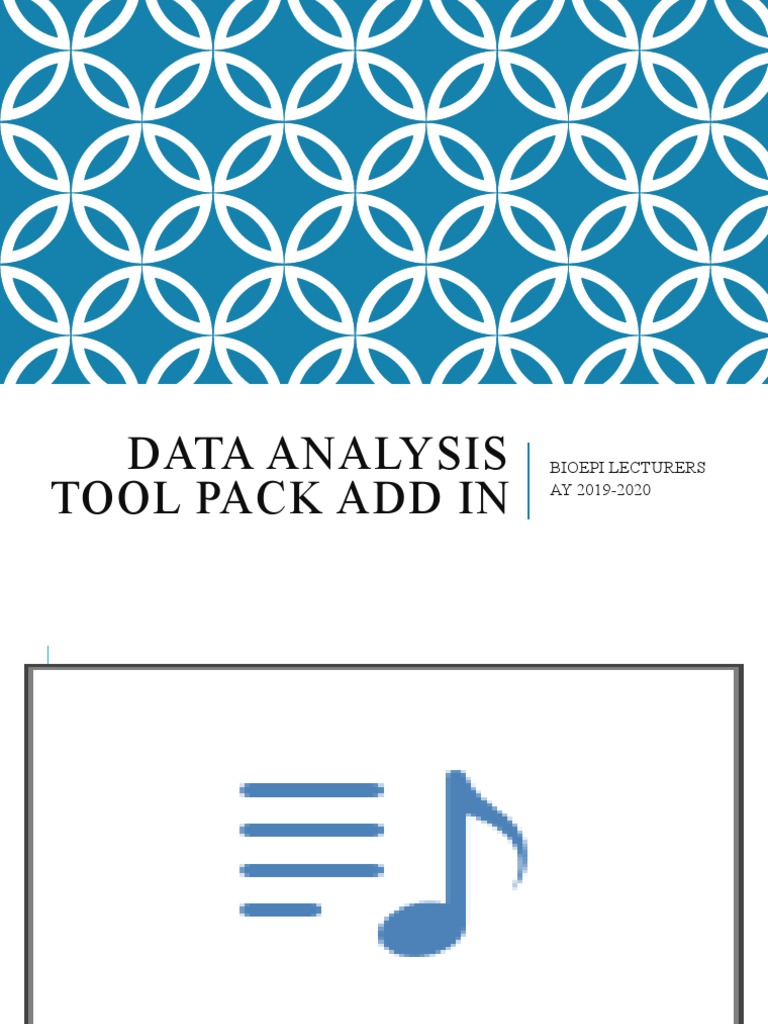 Data Analysis Tool Pack Add in | PDF