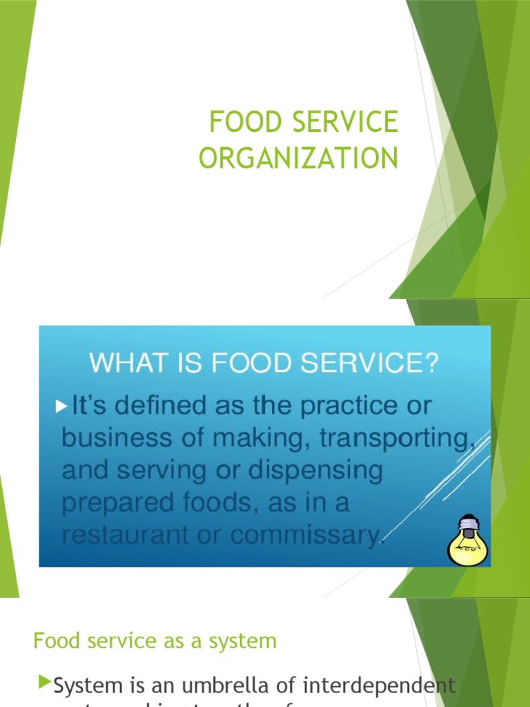 Overview of Food Service Systems | PDF | Foodservice | Foods