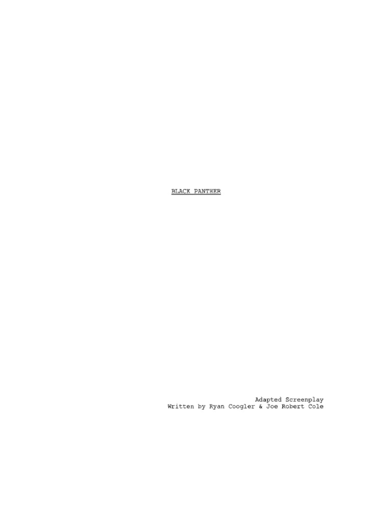 Black Panther Script | PDF | Nature