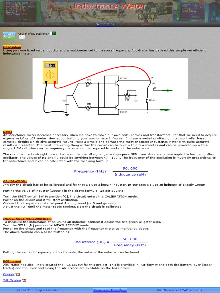 Inductance Meter PDF | PDF | Inductance | Inductor