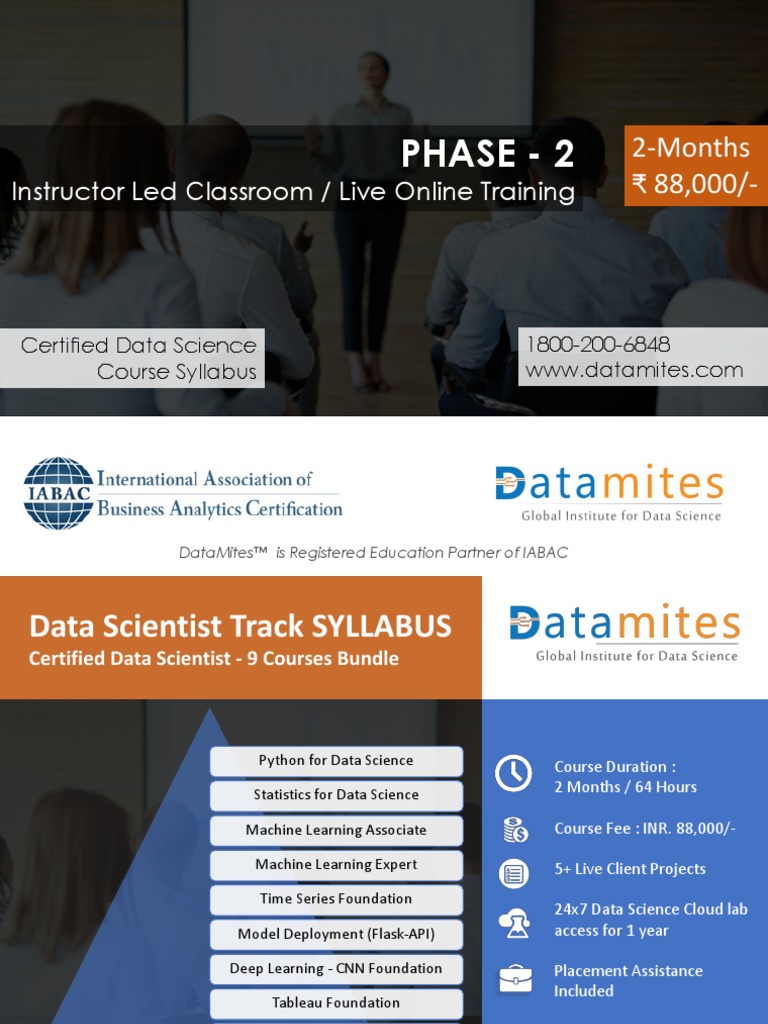 Datamites CDS Syllabus | PDF | Machine Learning | Statistical ...