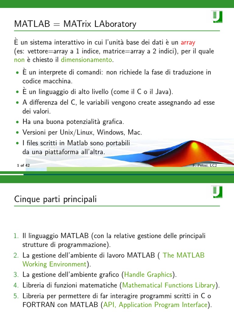Lucidi MATLAB 2021 1 PDF | PDF