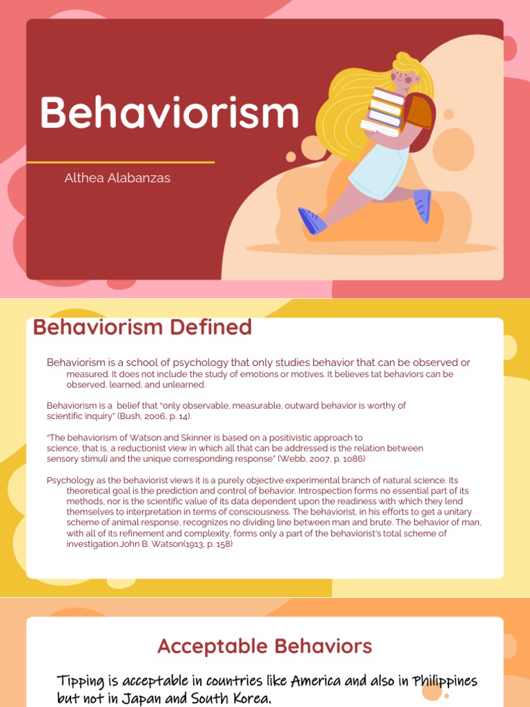 Behaviorism: Althea Alabanzas | PDF | Behaviorism | Reinforcement
