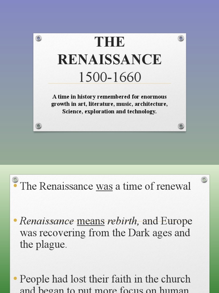 Overview of the Renaissance Era | PDF | Renaissance Art | Renaissance