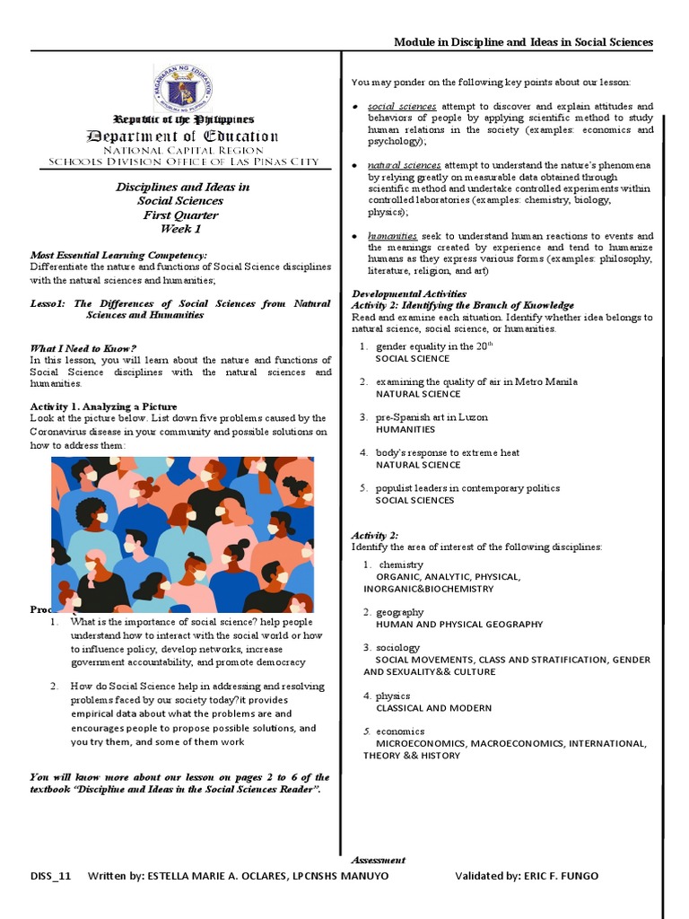 Grade 11 DISS Module No. 1 | PDF | Natural Sciences | Social Science