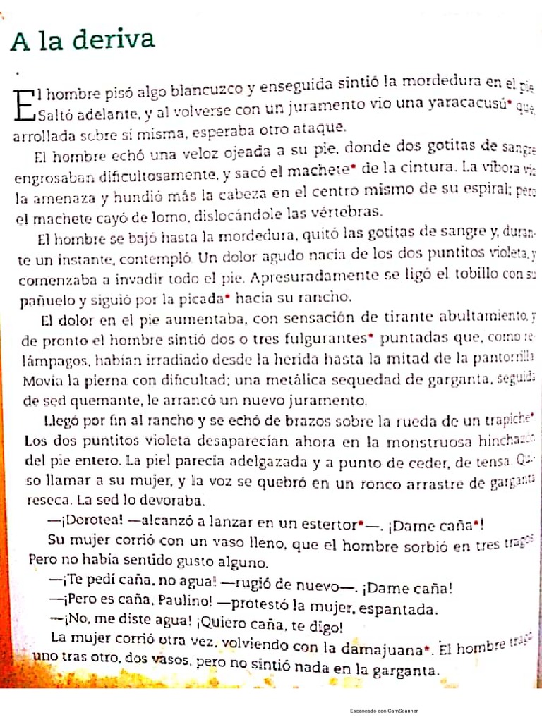 A La Deriva, Quiroga. | PDF