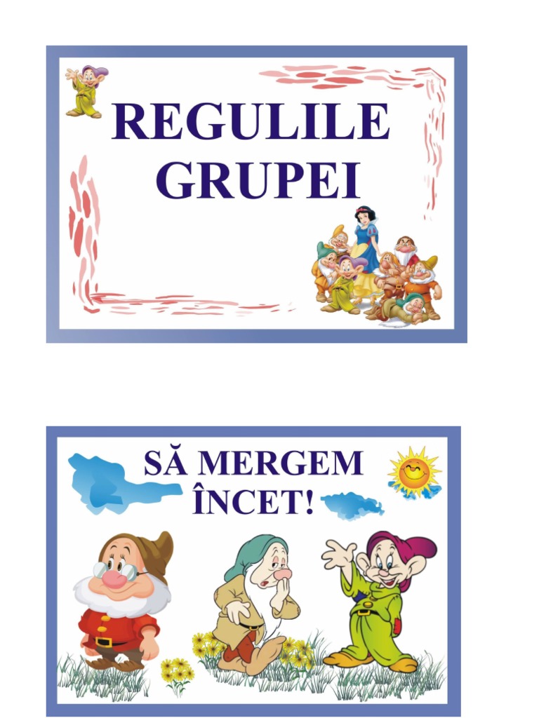 Regulile Grupei - Pitici | PDF