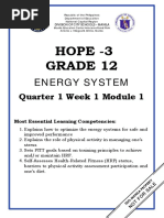 PE 12-HOPE 3, Q1, Module 1, Lesson 1-4 by Shine | PDF | Aerobic Exercise | Glycolysis