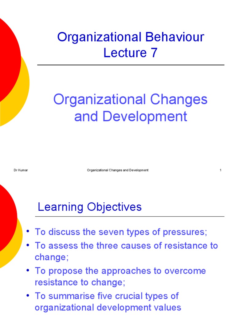 Organizational Changes and Development | PDF | Change Management ...