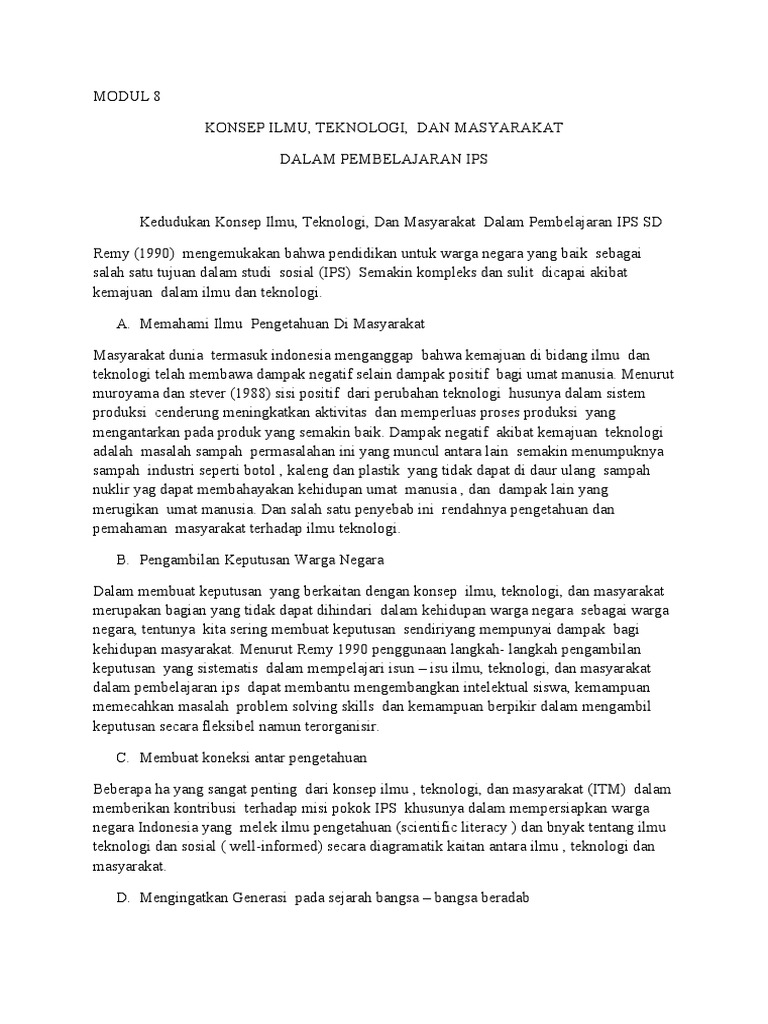 Pendidikan ITM dalam IPS SD | PDF | Ilmu Sosial | Seni