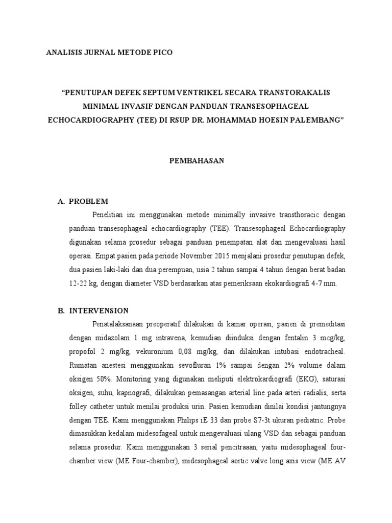 Analisis Jurnal Metode Pico | PDF