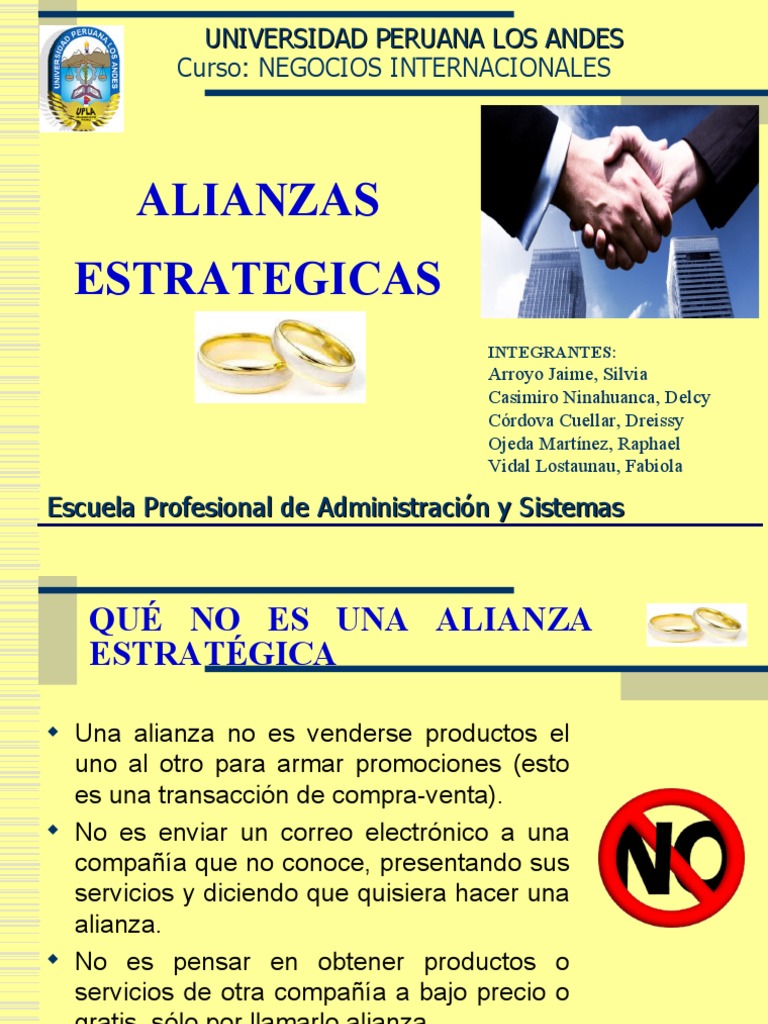 Alianzas Estratégicas en Negocios Internacionales | PDF | Proyecto ...