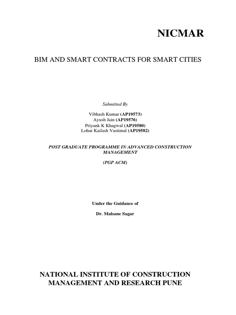 Bim and Smart Contracts For Smart Cities | PDF | Building Information ...