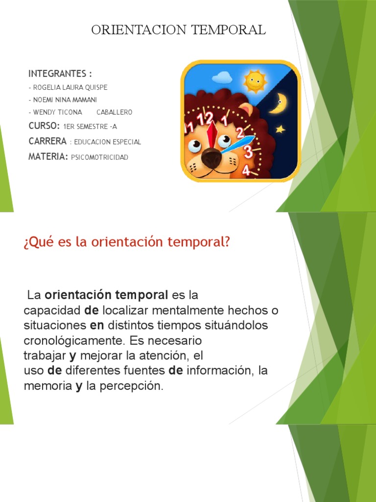 Orientacion Temporal | PDF