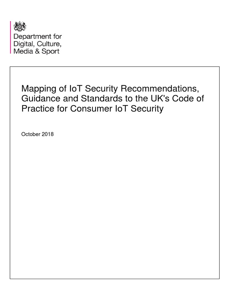 Mapping of IoT Security Recommendations Guidance and Standards To CoP ...