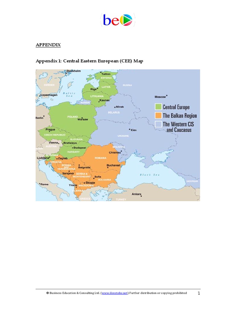 Appendix Appendix 1: Central Eastern European (CEE) Map | PDF | Coffee ...