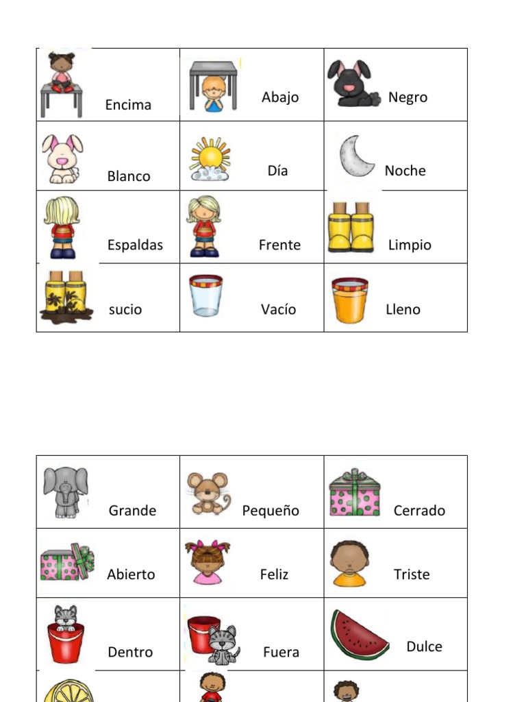 Juego de Sinonimos y Antonimos | PDF