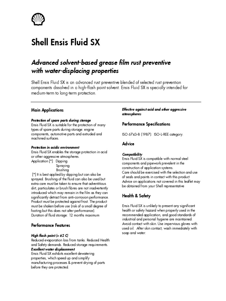 Ensis Fluid SX | PDF | Rust | Water