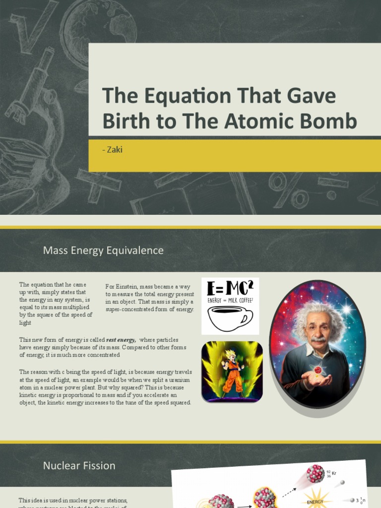 The Equation That Gave Birth To The Atomic Bomb | PDF
