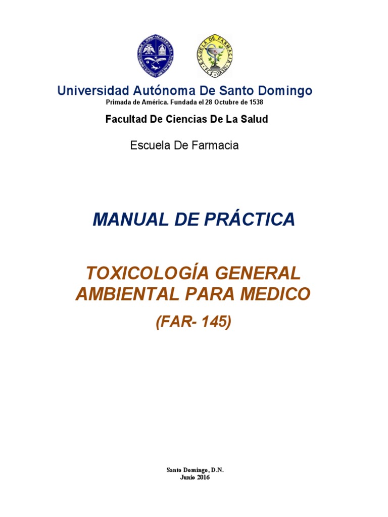 Protocolo de Practica de Toxicologia (FAR-145) 2020 | PDF | Toxicología ...