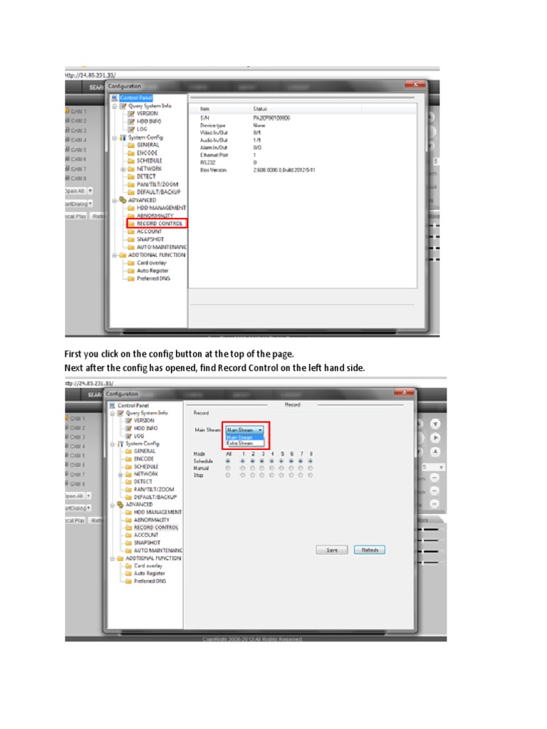 First You Click On The Config Button at The Top of The Page. Next After ...