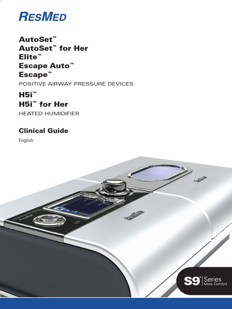 ResMed S9 AutoSet+AutoSet - For - Her+Elite+Escape-Auto+Escape ...