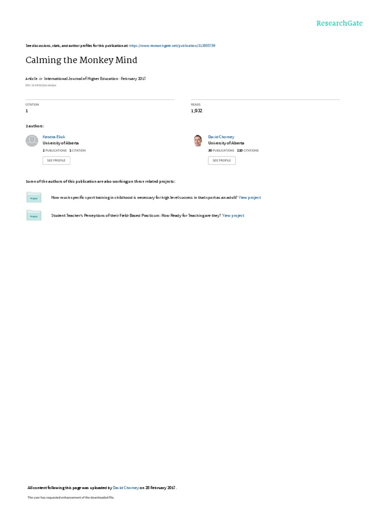 Strategies for Calming the Monkey Mind | PDF | Mindfulness | Feeling